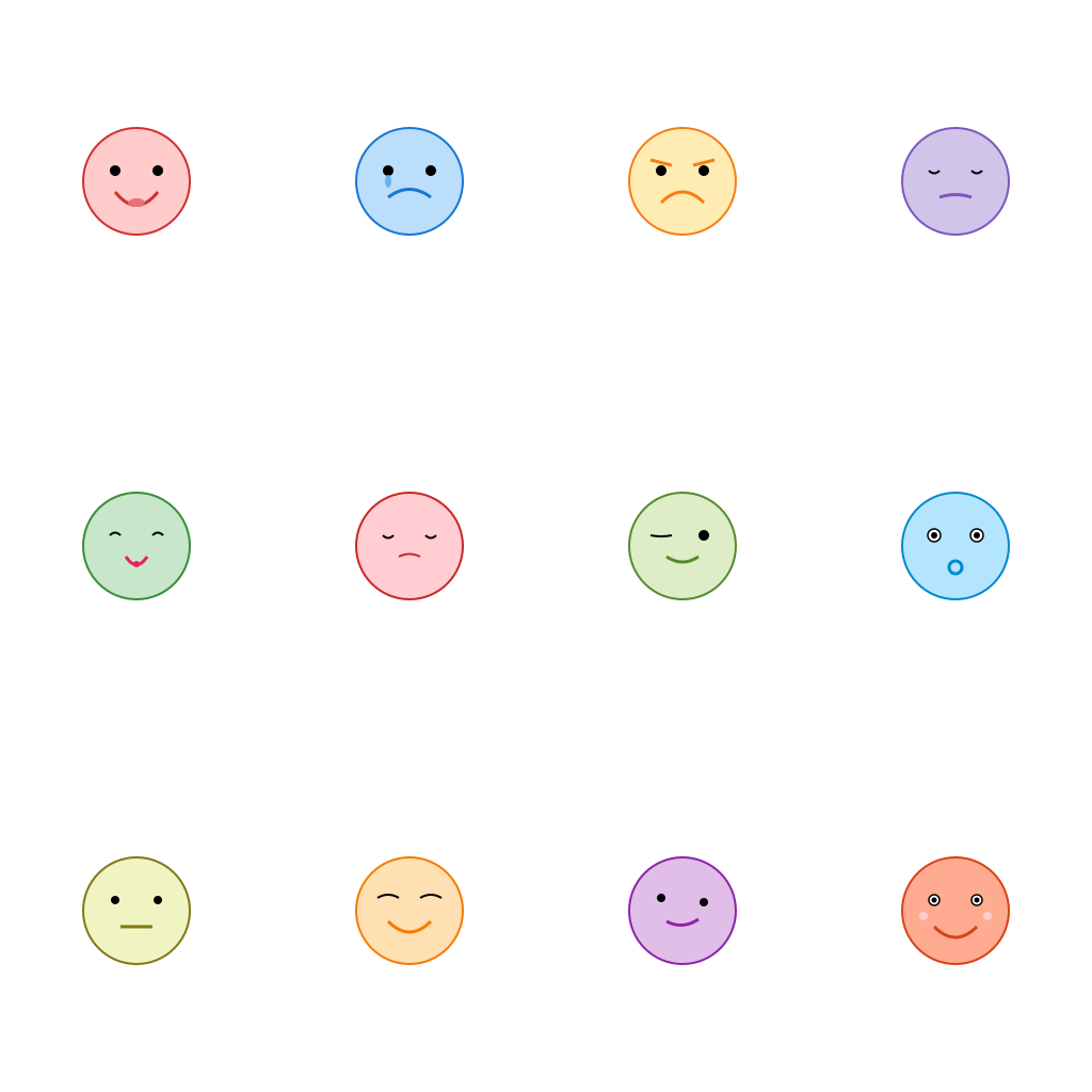 Chibi Sticker Party - A playful grid of 12 chibi stickers showing ...