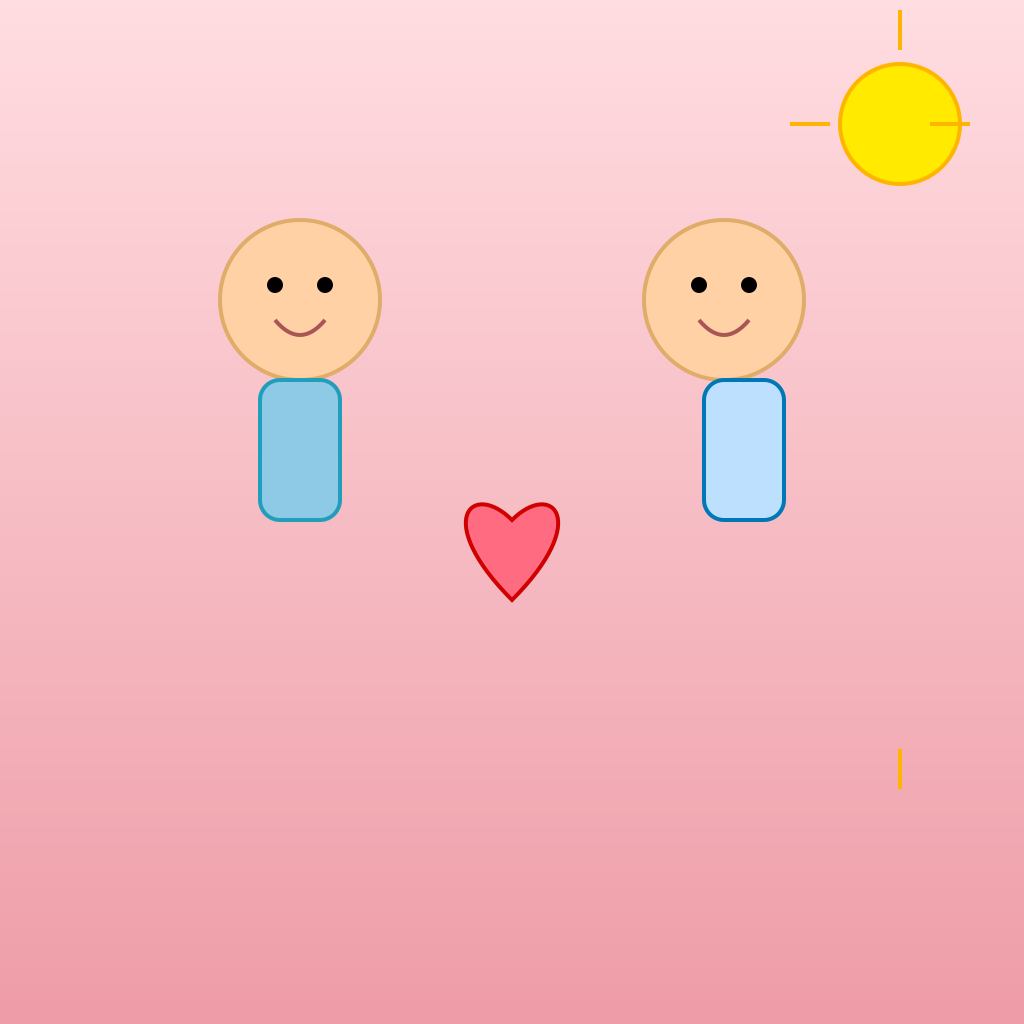 Soulmate Encounter - A vibrant love scene: two whimsical characters ...