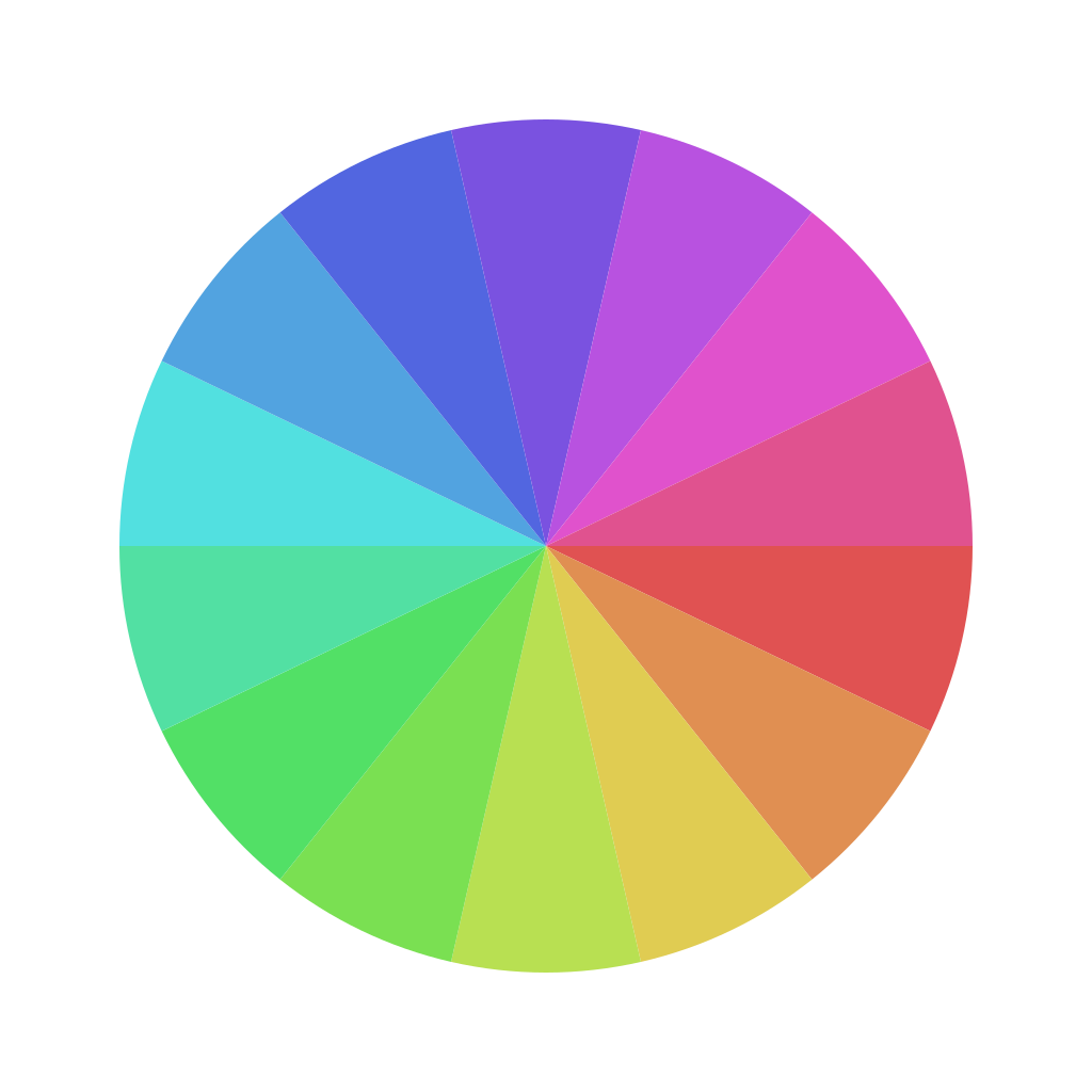 14 Wedge Circle - A colorful circle sliced into 14 cheesy wedges – like ...