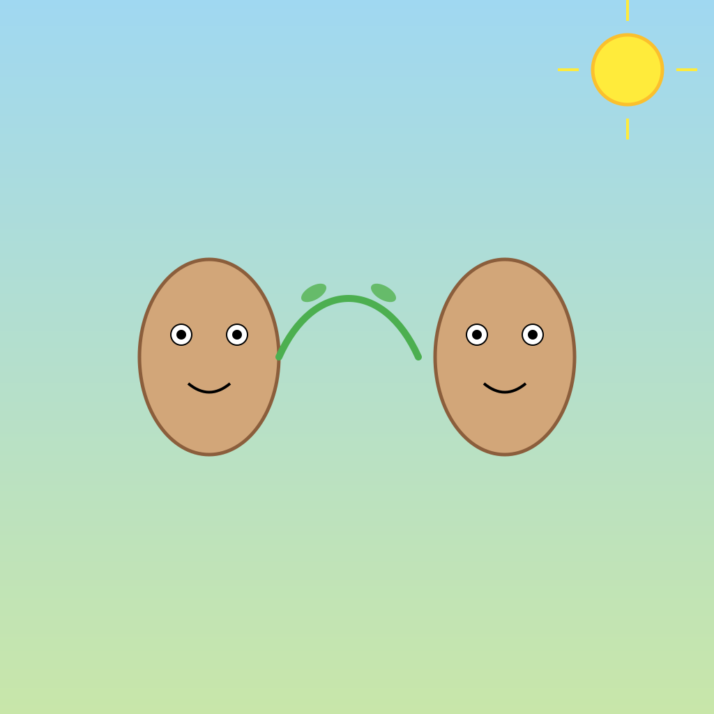 Co-op Beans - Two cooperative beans and a vine handshake: bean there ...