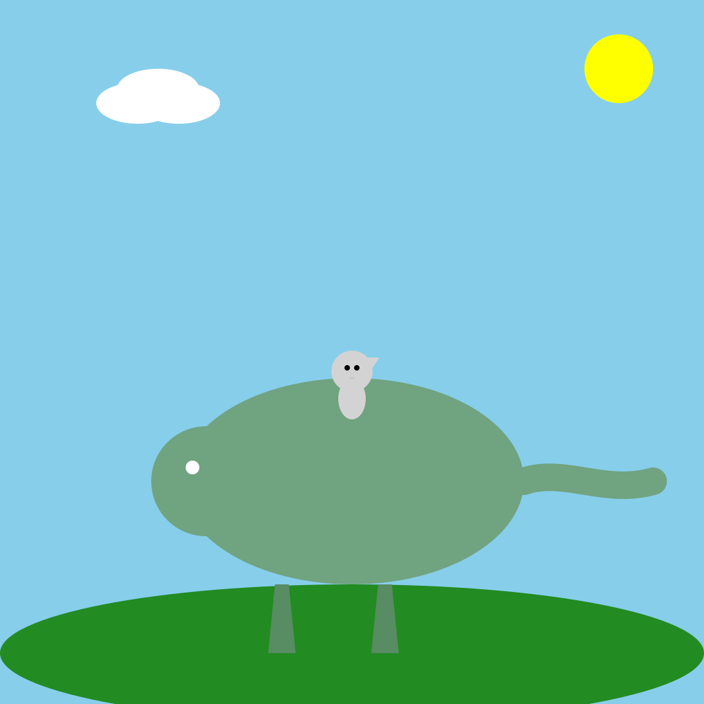 Cat Riding a Dinosaur Adventure - Fun fact: When cats ride dinosaurs ...