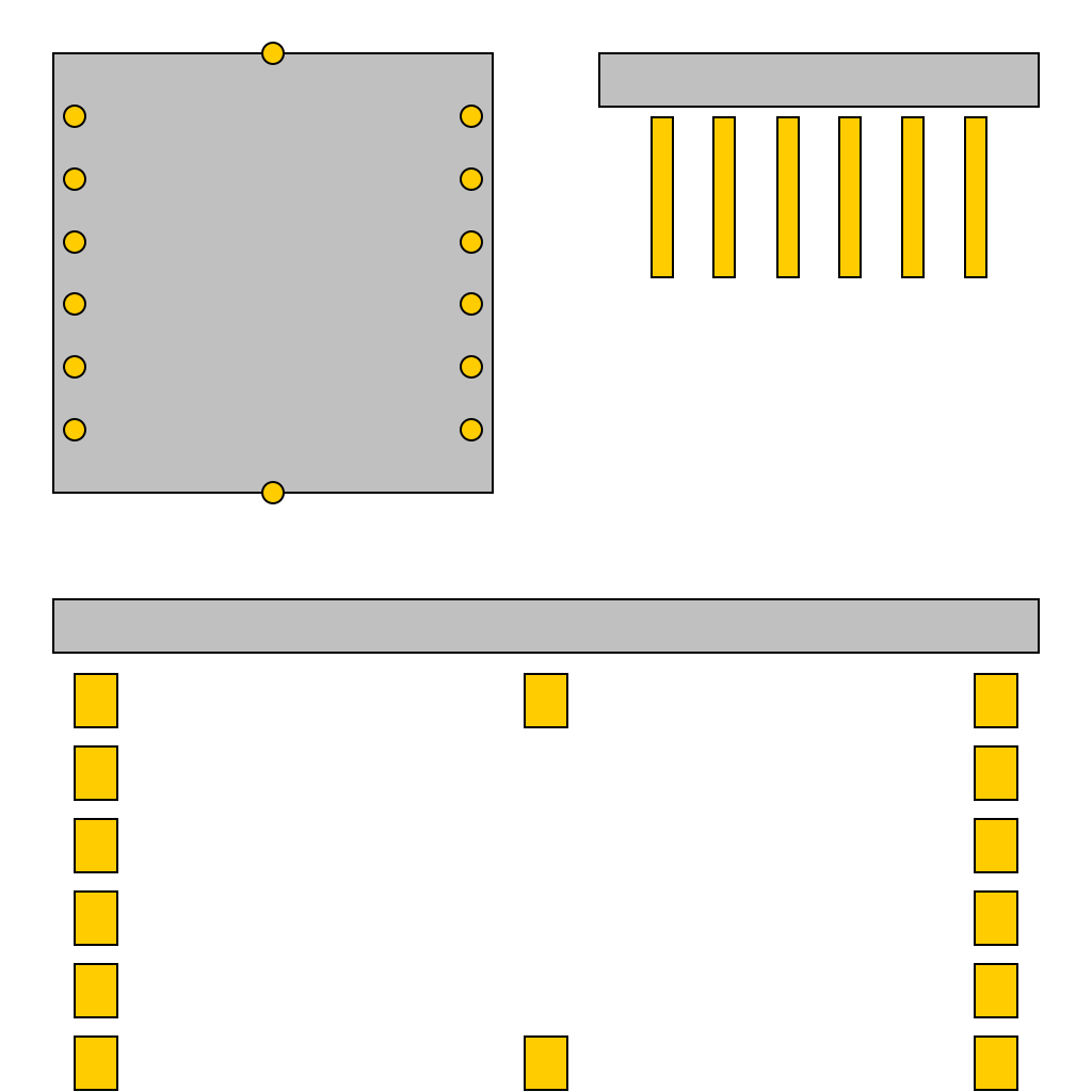 Slab and Columns Views - A playful drawing showing a top view (plan), a ...