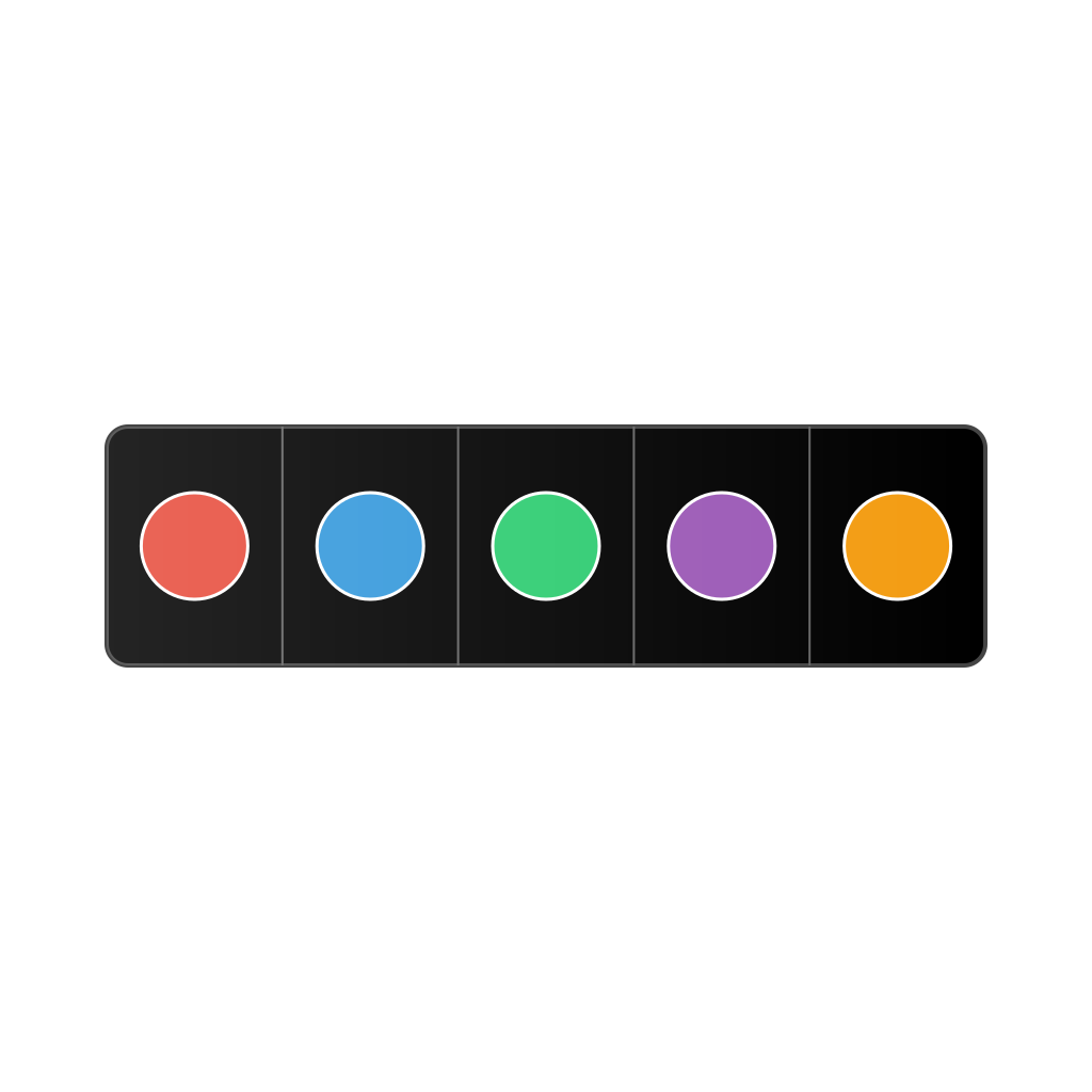 Solid Perfume Slider - A sleek black tin slider hosting 5 colorful ...