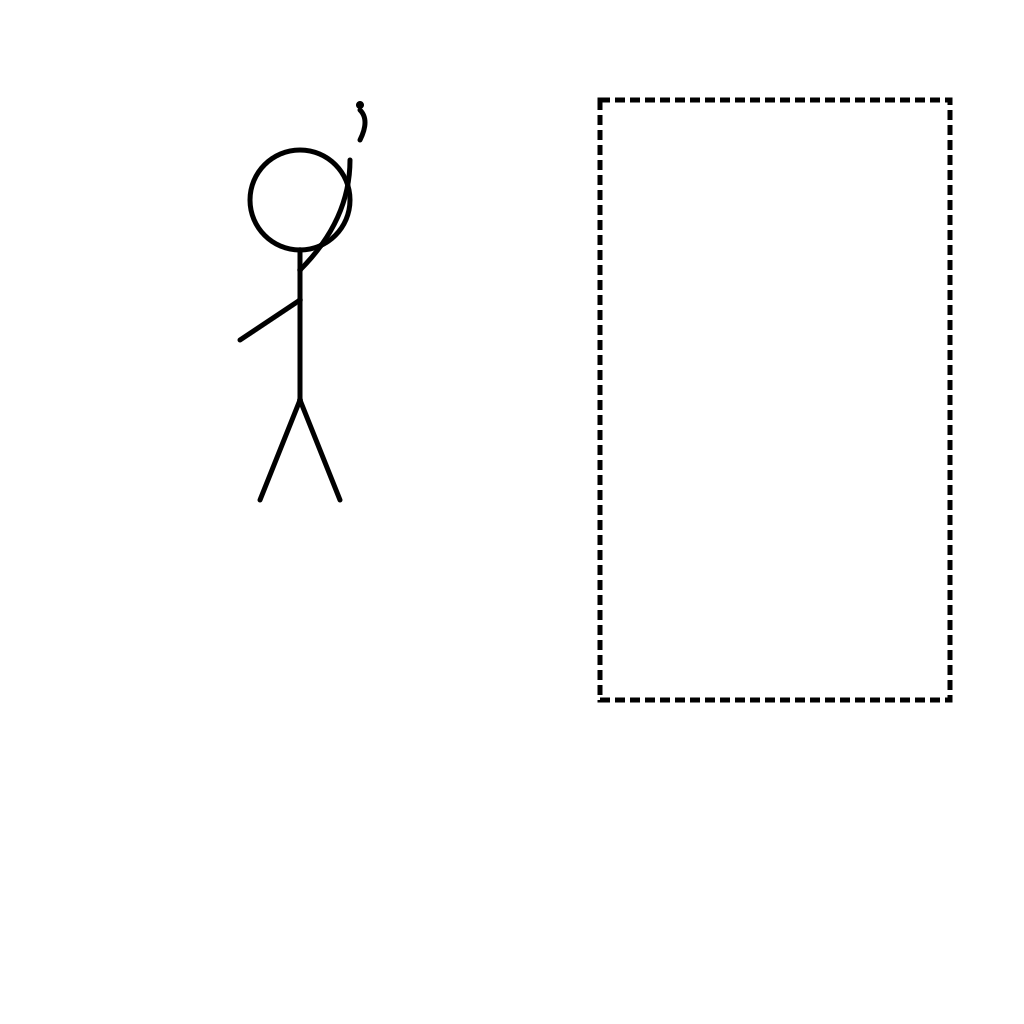 Confused Stickman on Chalkboard - A stickman scratching his head in ...