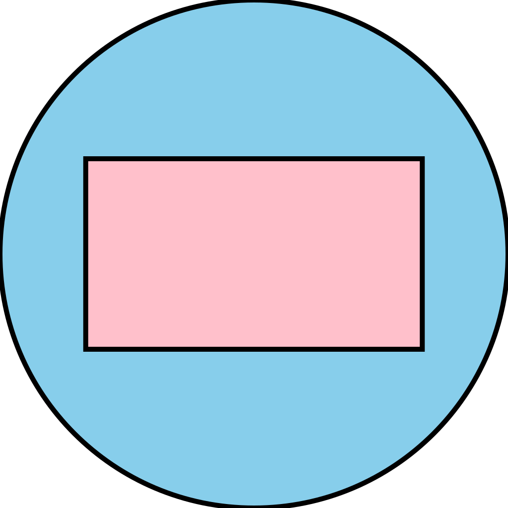 Circle & Rectangle Delight - A vibrant circle fills the canvas while a snazzy rectangle nestles ...