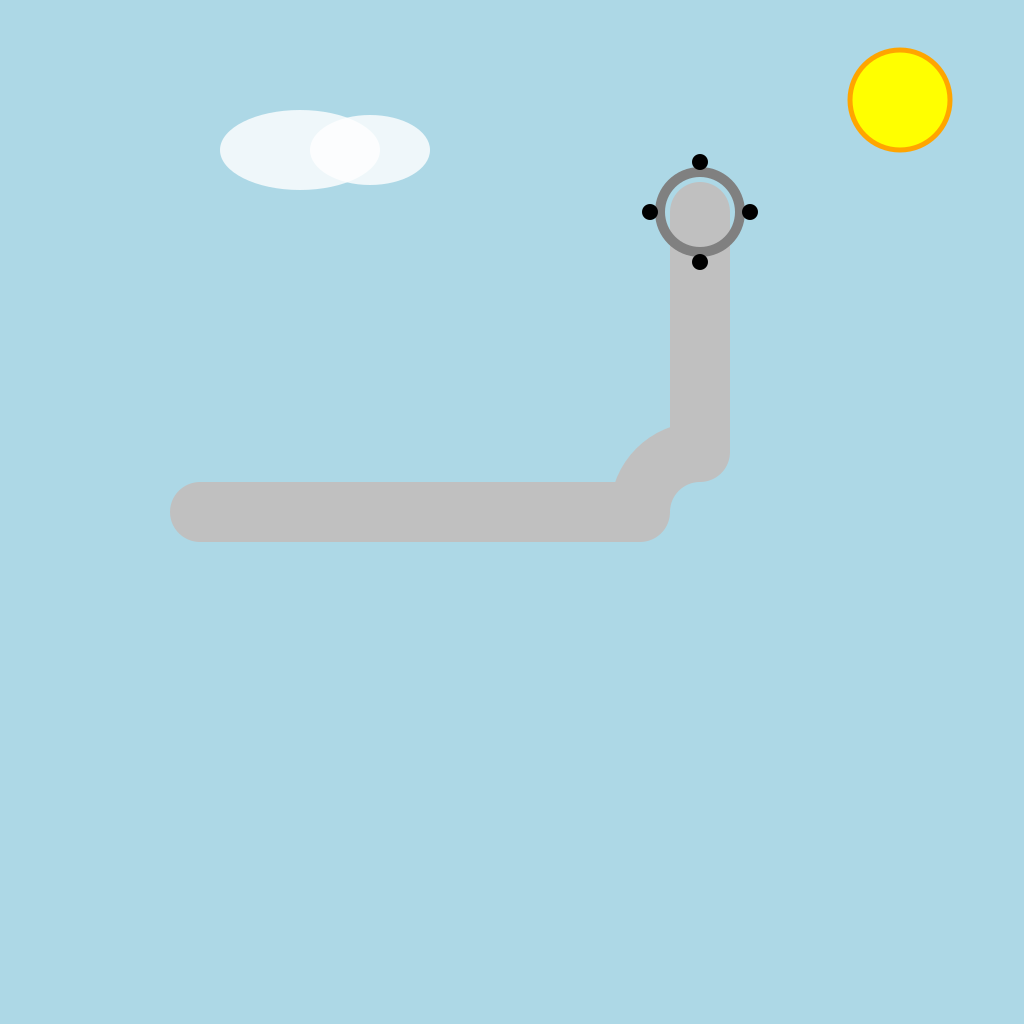 Curvy Pipe Adventure - A 6-inch MS pipe takes a clever 90° twist with a ...