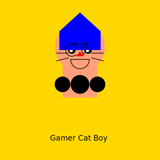 Gamer Cat Boy - Return the canvas element - DrawGPT - Fun & Free AI Art ...