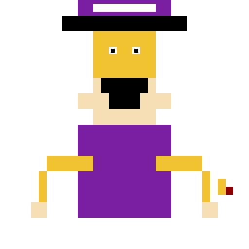 8-Bit Wizard Character for Cartoon Video Game on Transparent Background ...