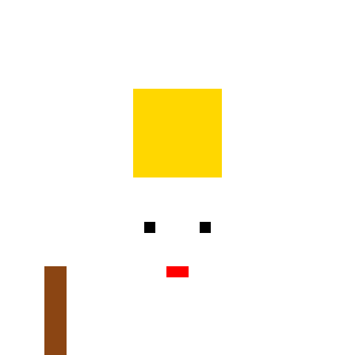 White Wizard Character - 8-bit style - "Why did the wizard wear a hat ...
