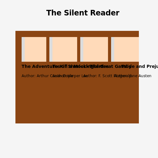 The Silent Reader - Funny Comment This library is so quiet, you can hear a book drop. - DrawGPT ...