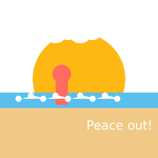 Peace Man at Sunset Time at the Beach - That's one peaceful sunset ...