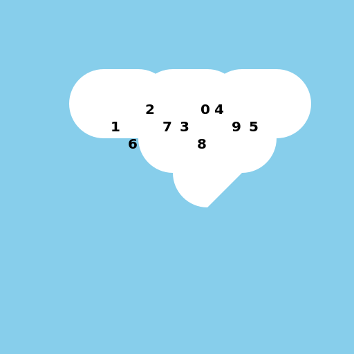 Cloud made of numbers - Funny comment This cloud is like my math ...