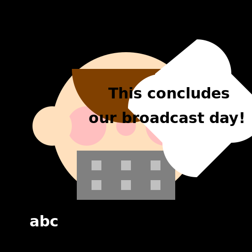 This concludes our broadcast day! - That baby has got some serious TV ...