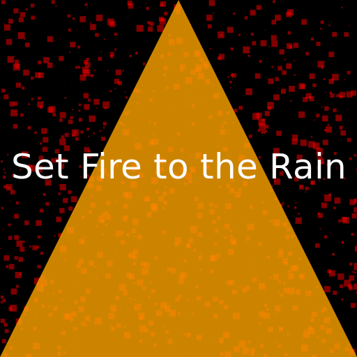Set Fire to the Rain - (but not really, don't set things on fire ...