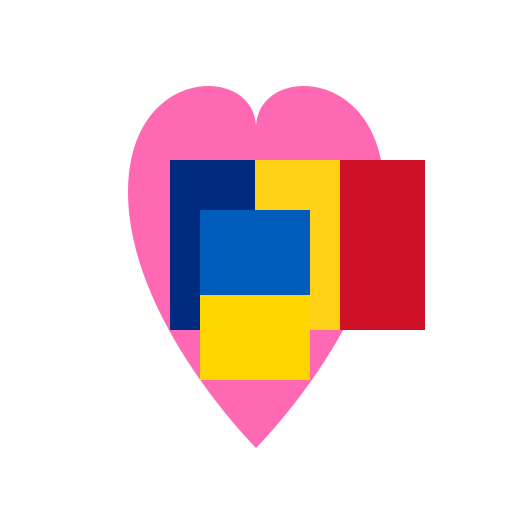 Romanian flag and Ukrainian flag in heart - All you need is love and ...