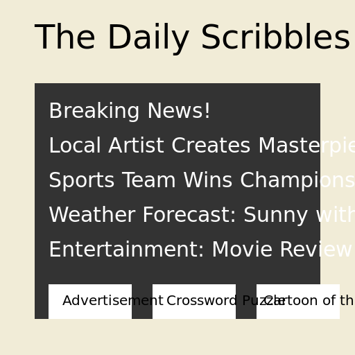 The Daily Scribbles Newspaper - Funny Comment Extra! Extra! Read all ...