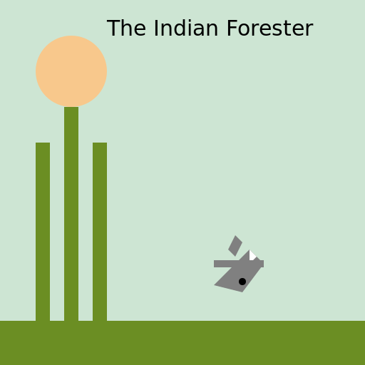 The Indian Forester - This drawing will make you want to go on a safari ...