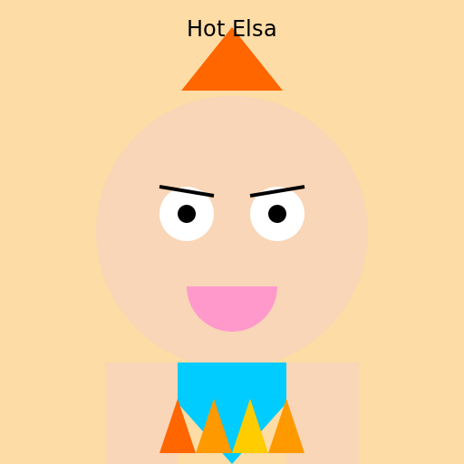 Hot Elsa - A Fiery Transformation - Funny comment: "Elsa's new look ...